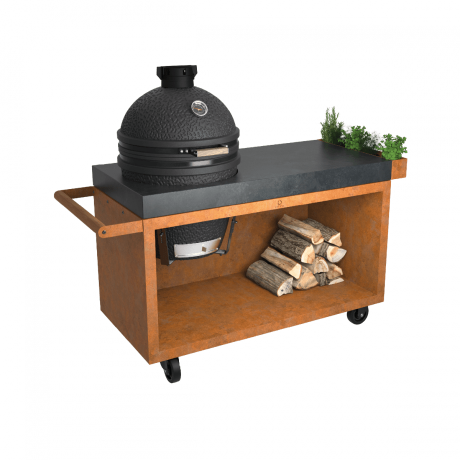 OFYR KAMADO TABLE CORTEN 135 PRO CONCRETE TB – Outdoor Living LI
